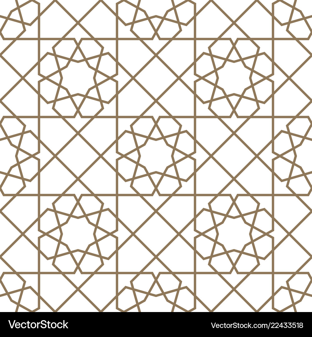 Islamic geometric seamless pattern Royalty Free Vector Image