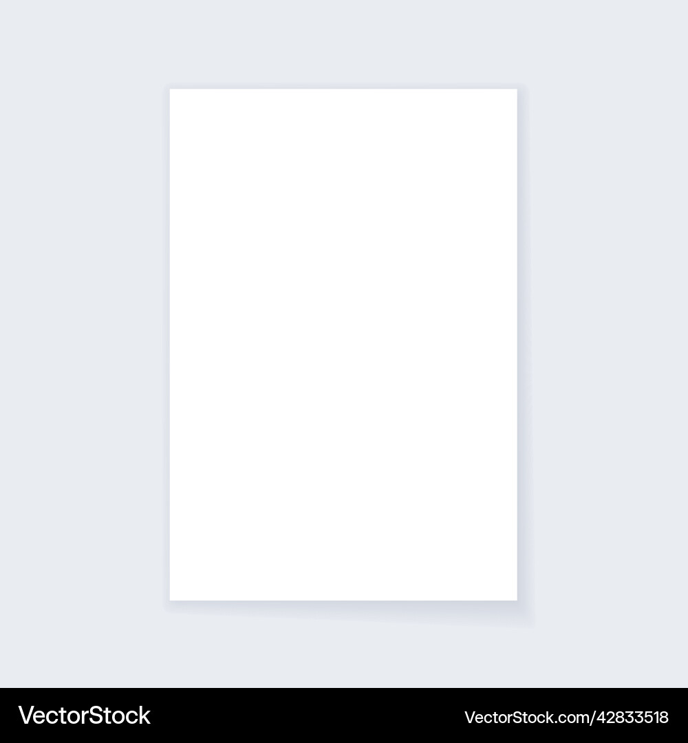 Paper blank mockup Royalty Free Vector Image - VectorStock
