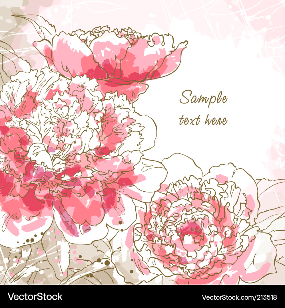 Peony Royalty Free Vector Image - VectorStock