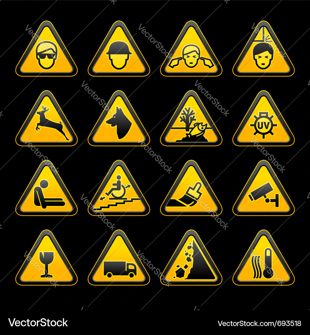 Safety signs Royalty Free Vector Image - VectorStock