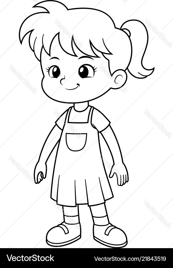 Girl cartoon Royalty Free Vector Image - VectorStock