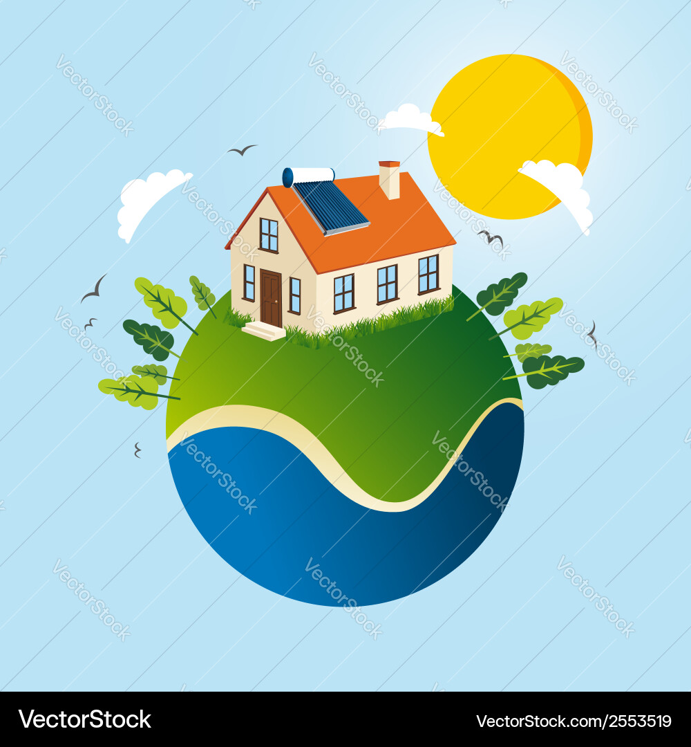 Green world design Royalty Free Vector Image - VectorStock