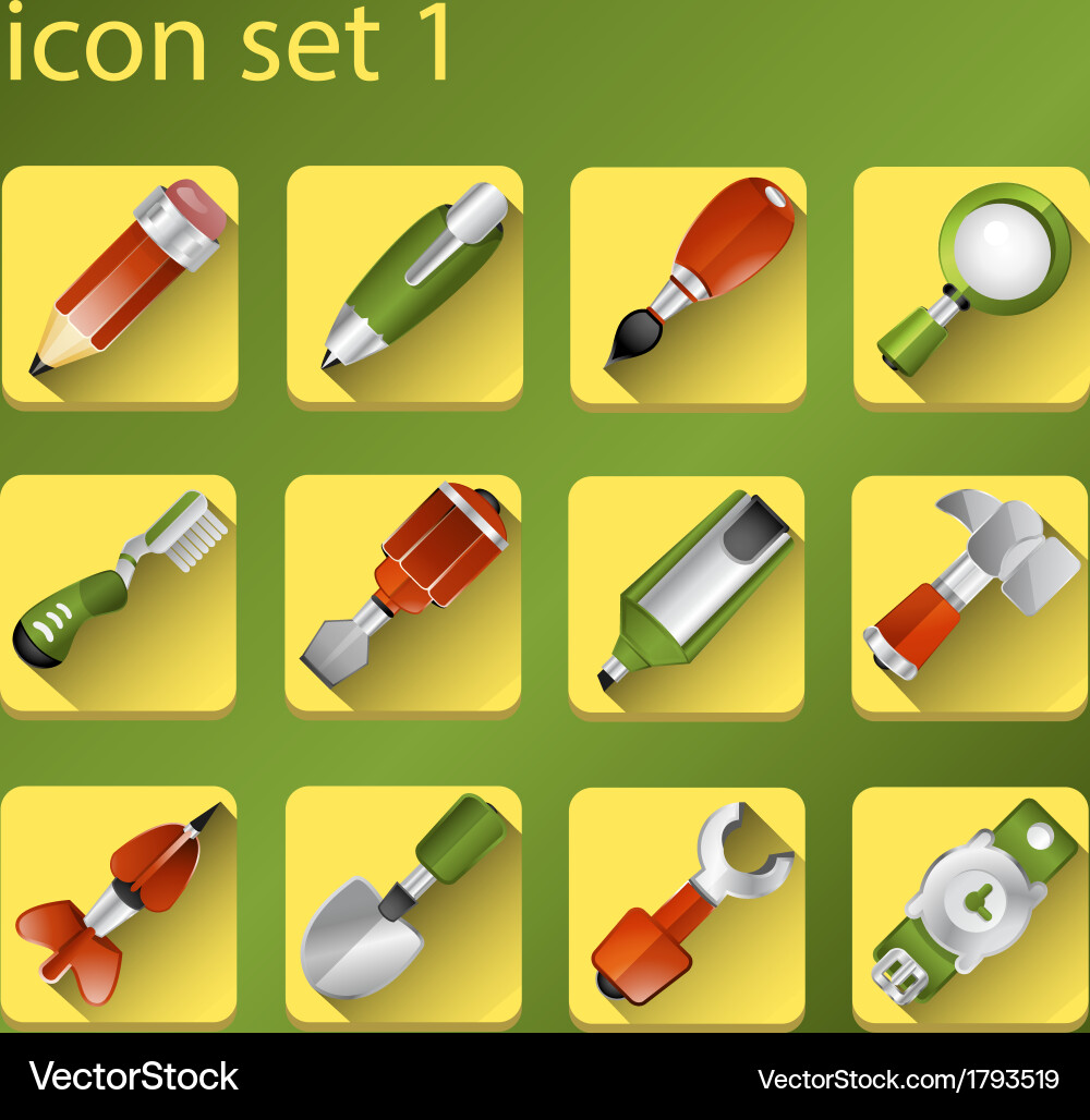 Icon set 1 Royalty Free Vector Image - VectorStock