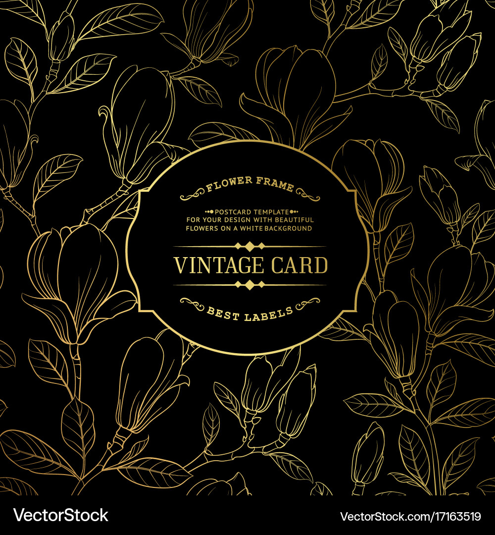 Invitation card with flowers Royalty Free Vector Image