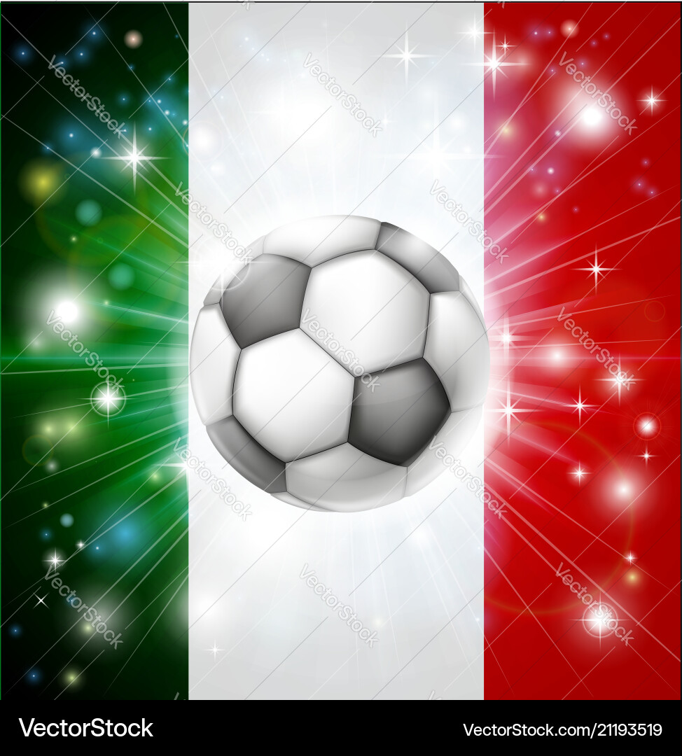 Italy soccer flag Royalty Free Vector Image - VectorStock