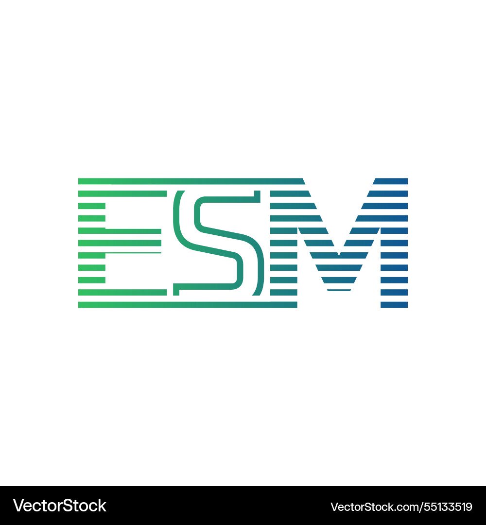 Modern esm logo design letter minimalist Vector Image