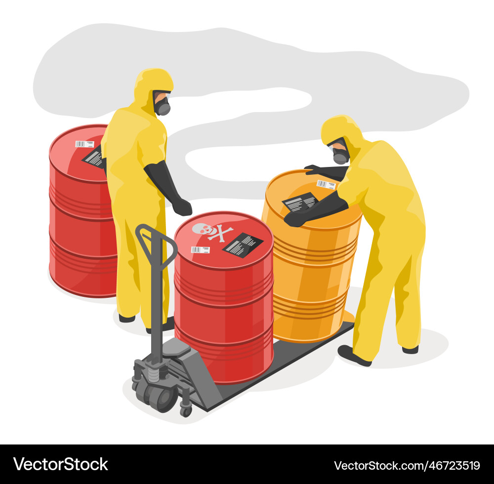 Toxic waste hazardous disposal Royalty Free Vector Image