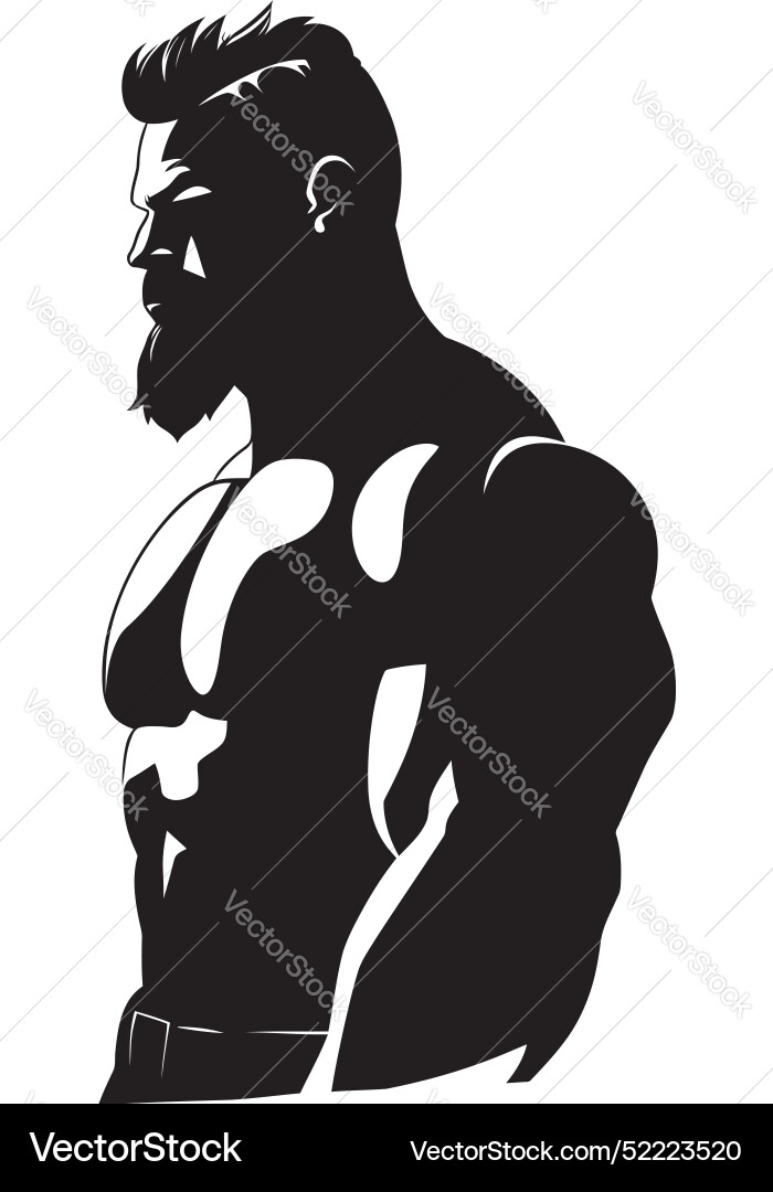 Battletitan iconic hero design musclewarrior Vector Image