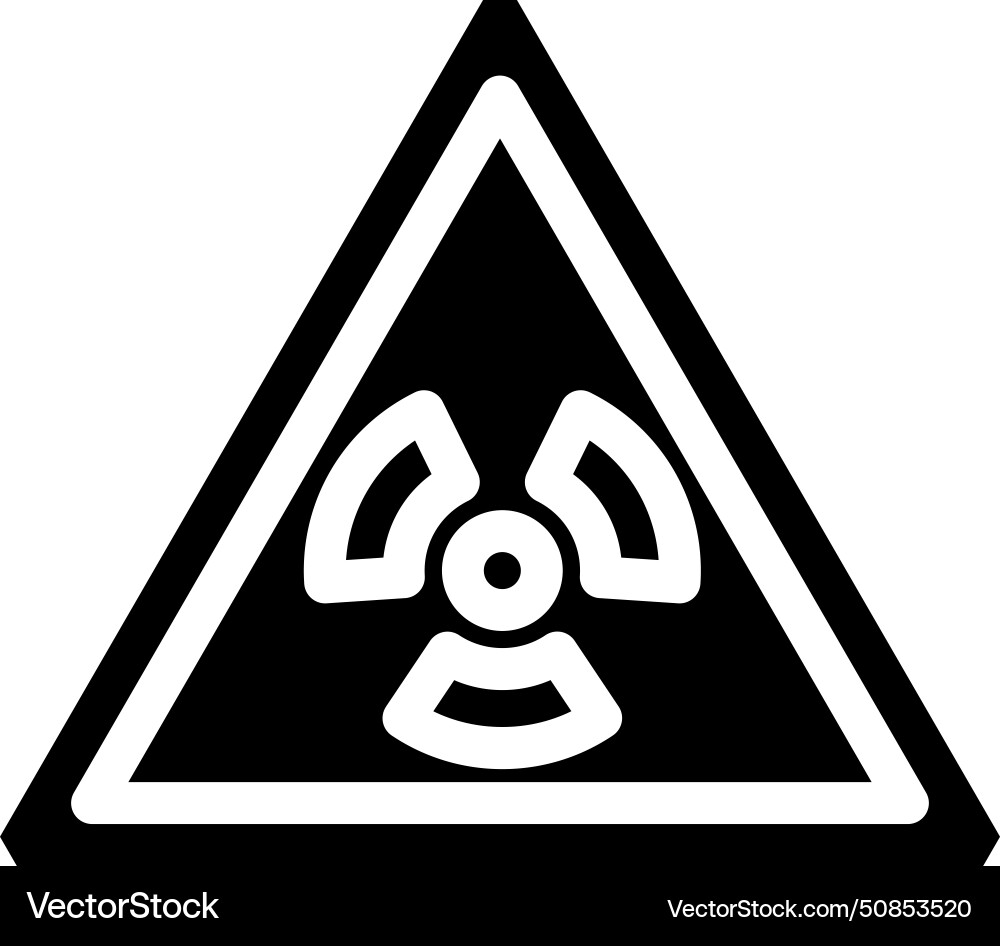 Energy symbol nuclear glyph icon Royalty Free Vector Image
