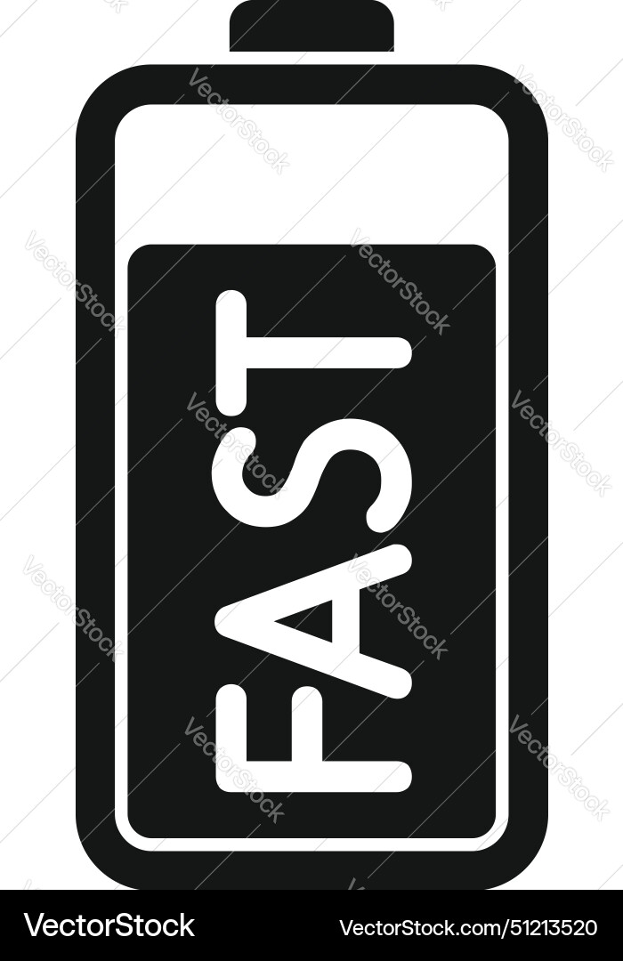 Fast battery charging icon simple mobile Vector Image