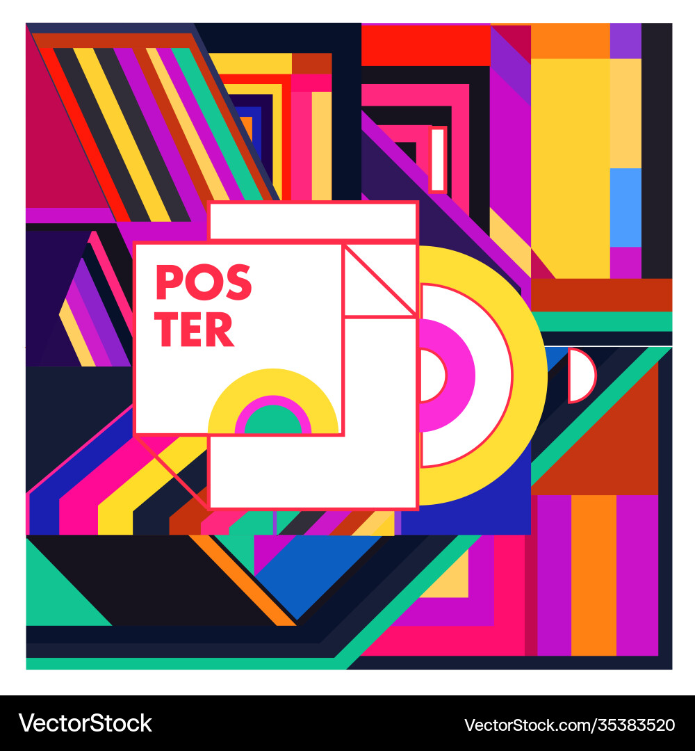 Geometric colorful pattern for poster and banner Vector Image