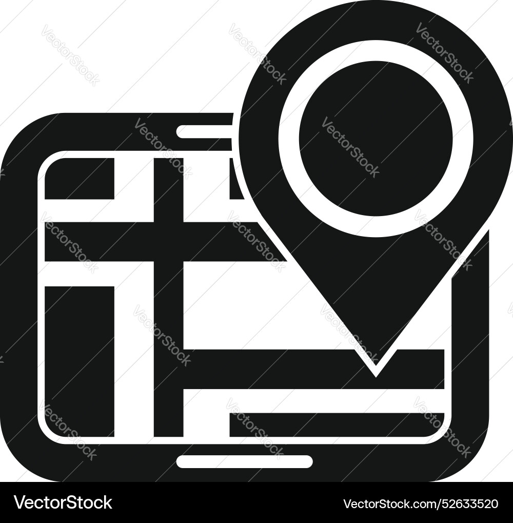 Gps icon showing location on digital tablet Vector Image