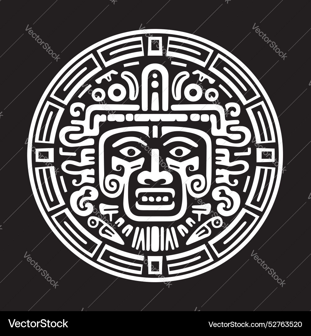 Resurrecting aztec art symbolism Royalty Free Vector Image
