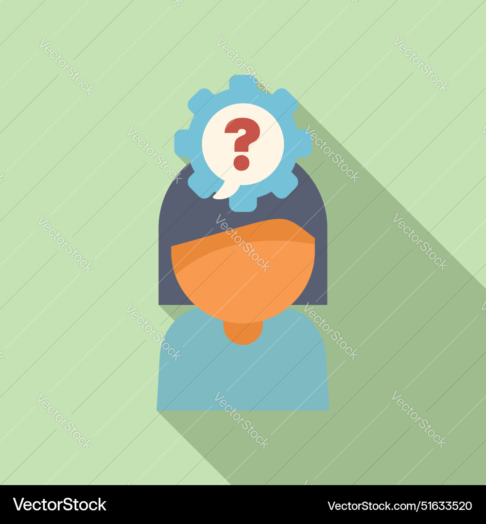 Young woman thinking hard finding solution Vector Image