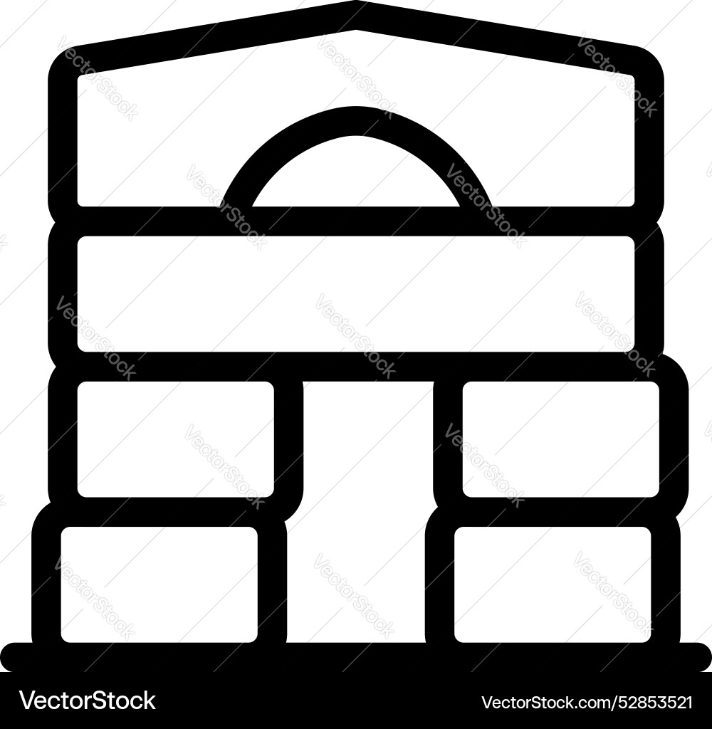 Ancient stone archway representing history Vector Image