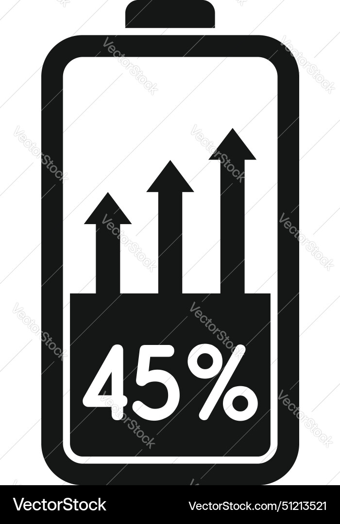 Charging energy battery icon simple Royalty Free Vector