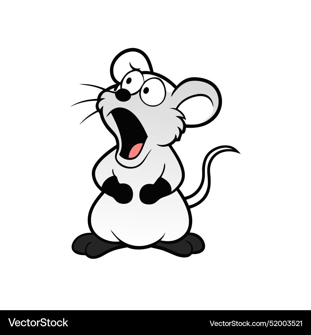 Cotton rat mouse screams icon Royalty Free Vector Image