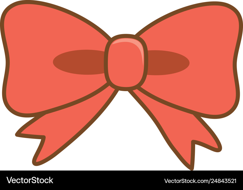 Cute ribbon cartoon Royalty Free Vector Image - VectorStock
