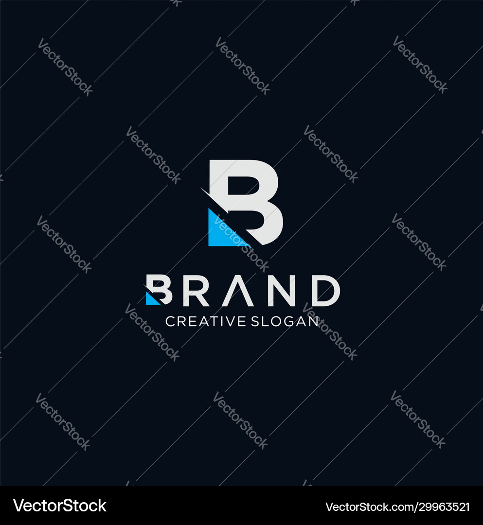 Letter b tech logo design stock Royalty Free Vector Image
