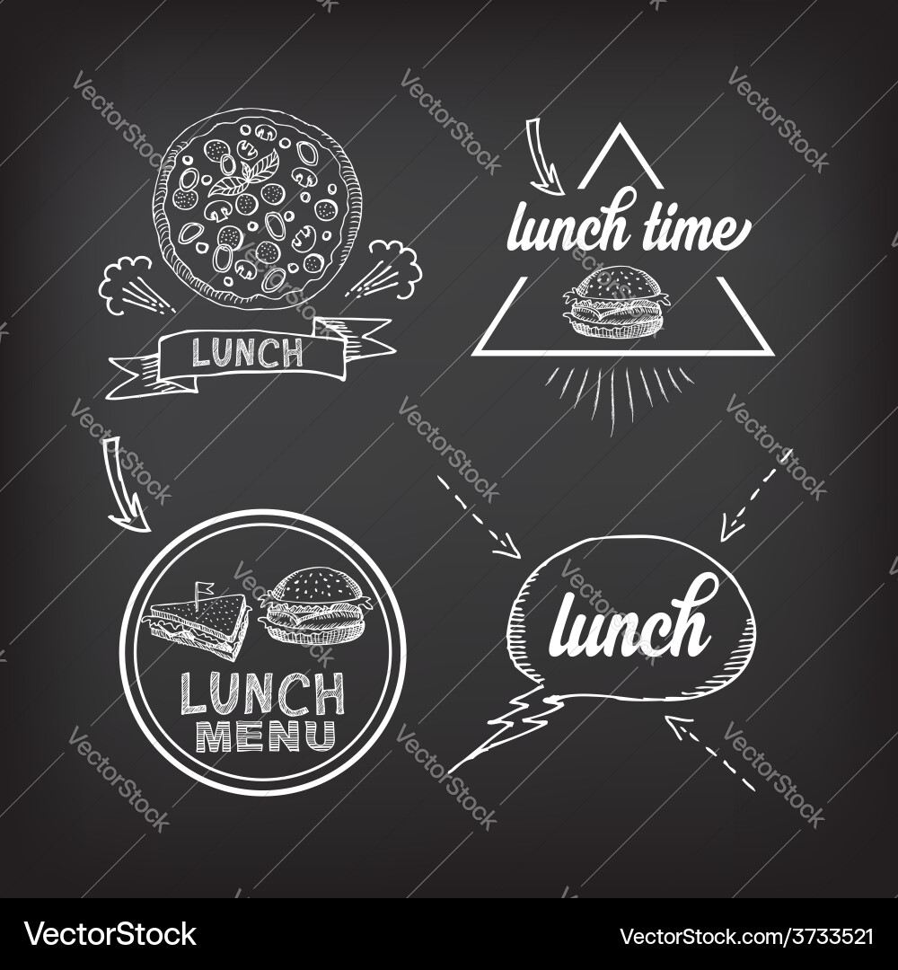Lunch menu restaurant design Royalty Free Vector Image