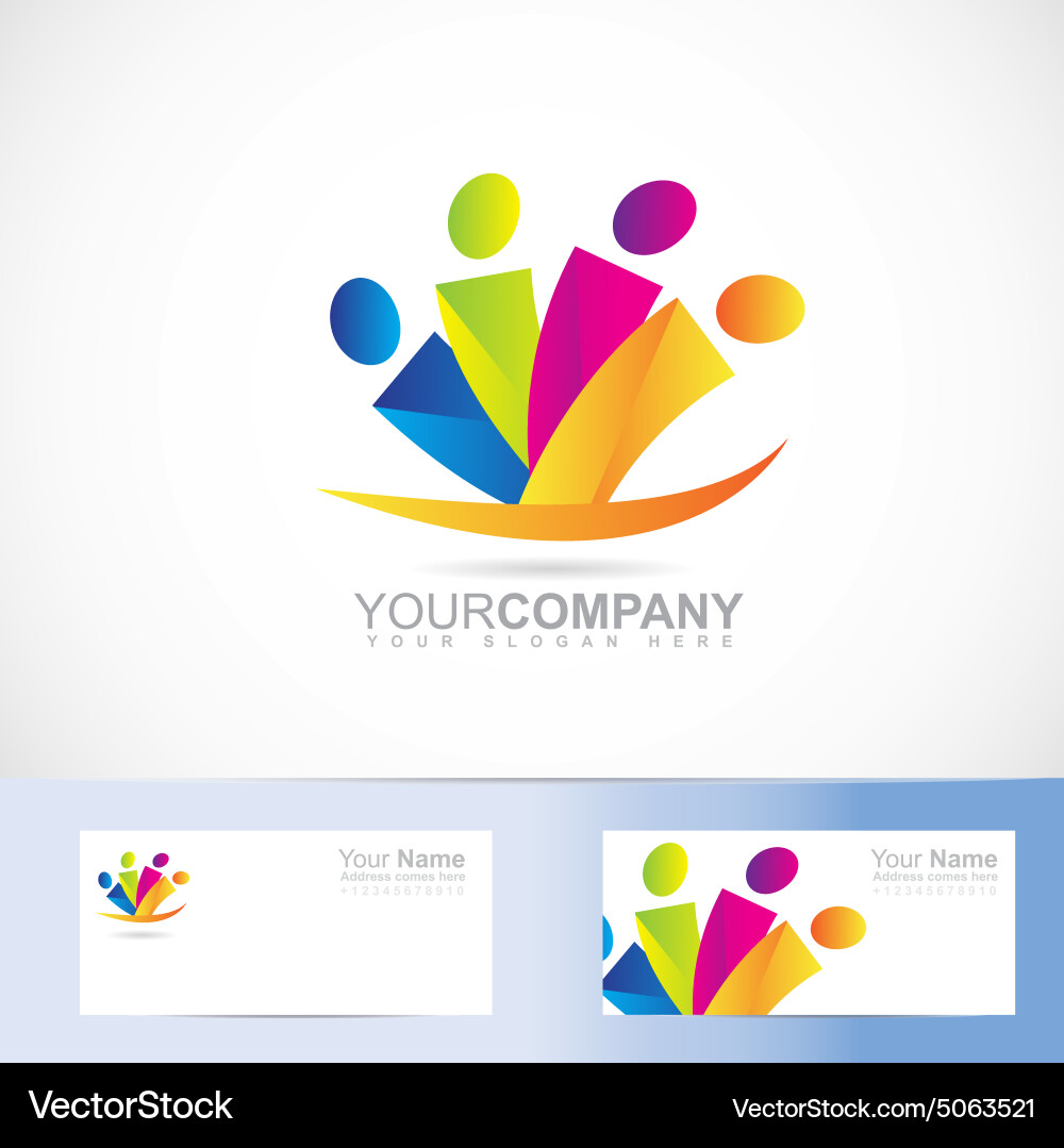 People logo Royalty Free Vector Image - VectorStock