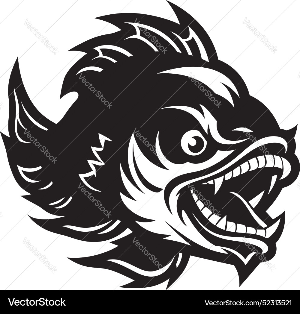 Sinister surge black mascot icon phantom predator Vector Image