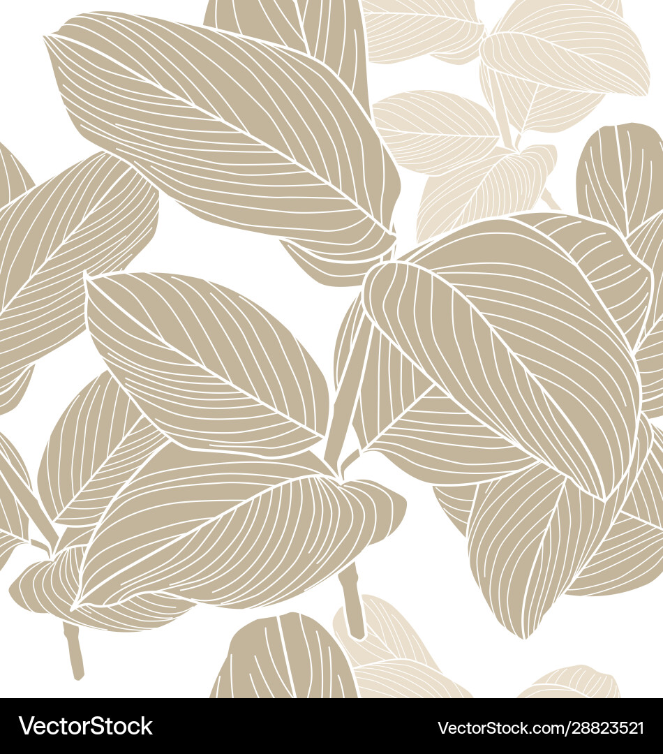 Tropical Foliage Seamless Pattern Royalty Free Vector Image