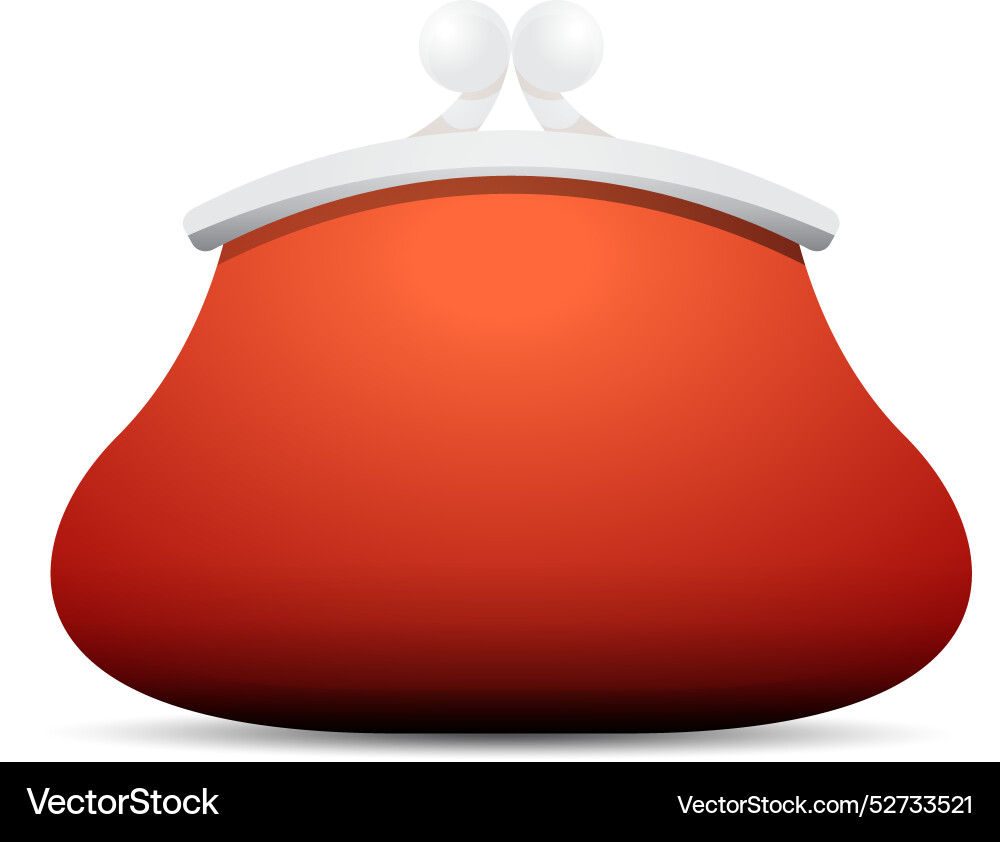 Vintage retro red wallet icon isolated Royalty Free Vector