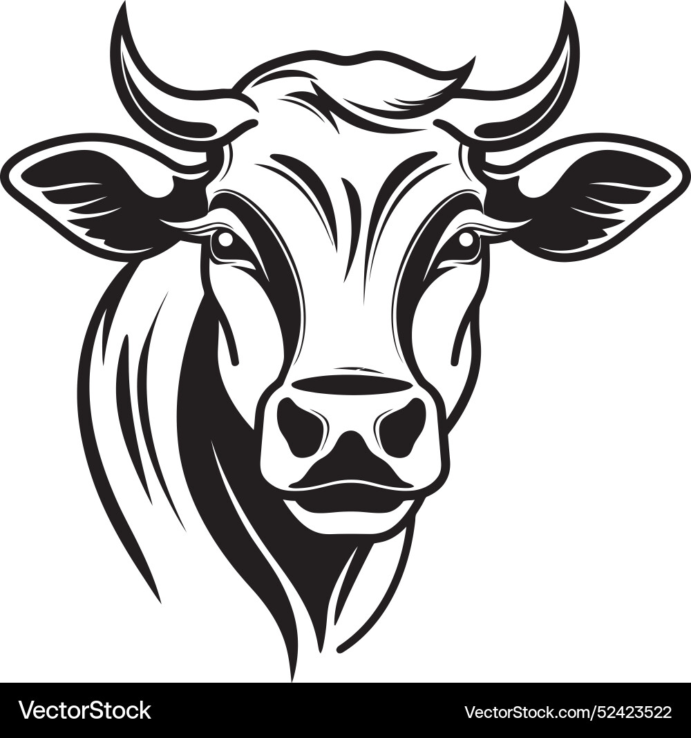 Funky stylized cow designsharmonious country i Vector Image