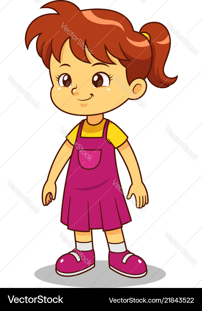 Girl cartoon Royalty Free Vector Image - VectorStock
