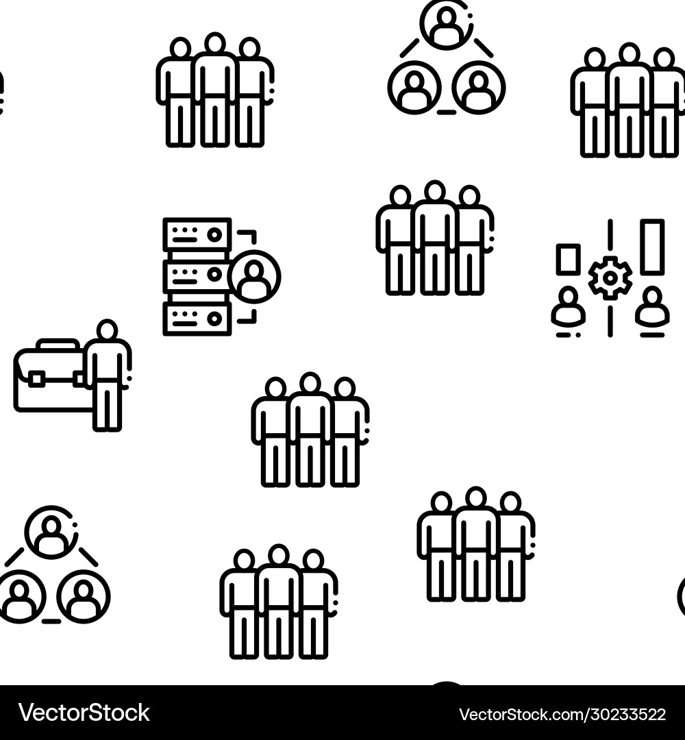 Hr human resources seamless pattern Royalty Free Vector