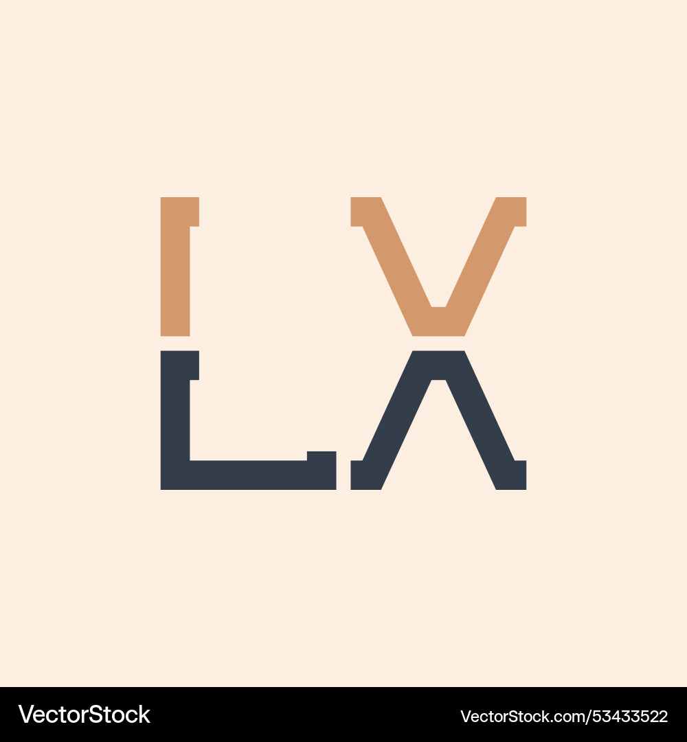 Modern lx letter logo design creative and Vector Image