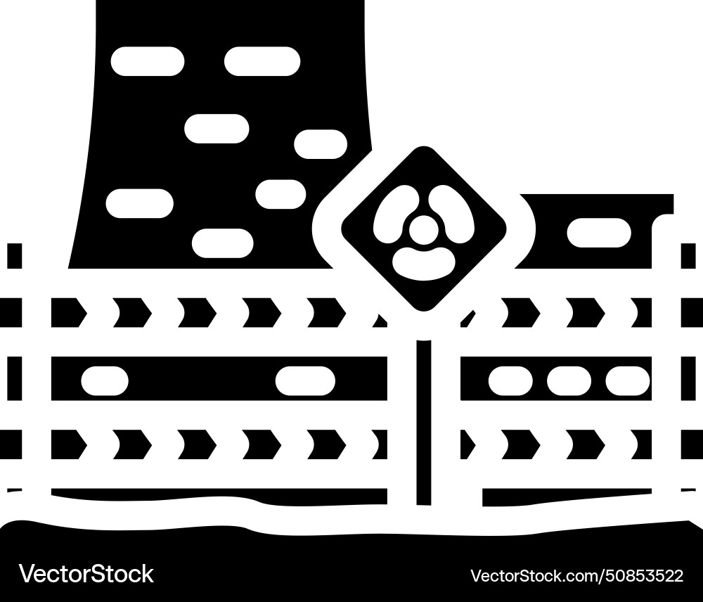 Safety nuclear energy glyph icon Royalty Free Vector Image