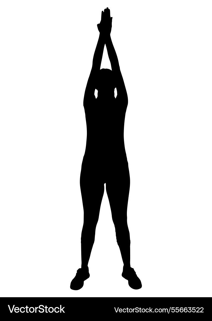 Silhouette of athlete warming up Royalty Free Vector Image
