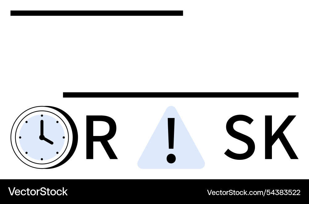 Time management and risk decision-making concept Vector Image