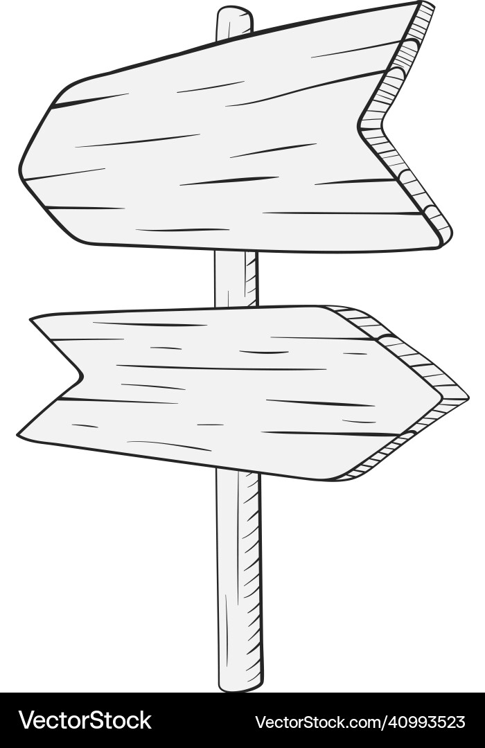 Blank Direction Signpost