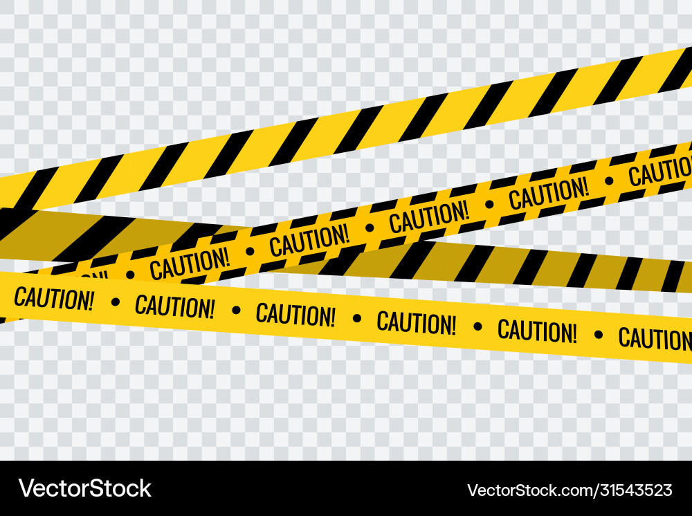 Caution tape stripe danger line police hazard do Vector Image