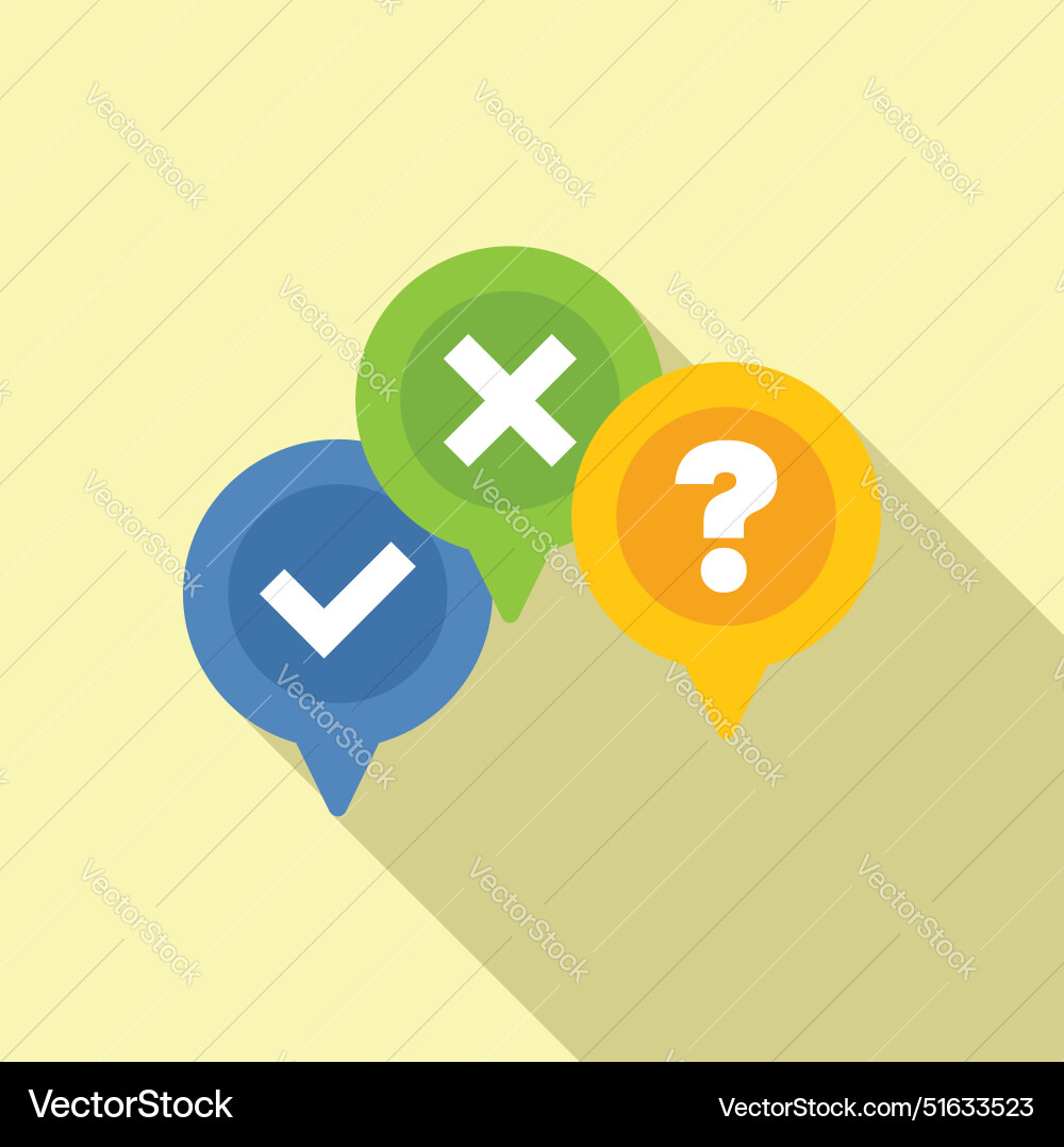Concept of choosing correct answer decision Vector Image