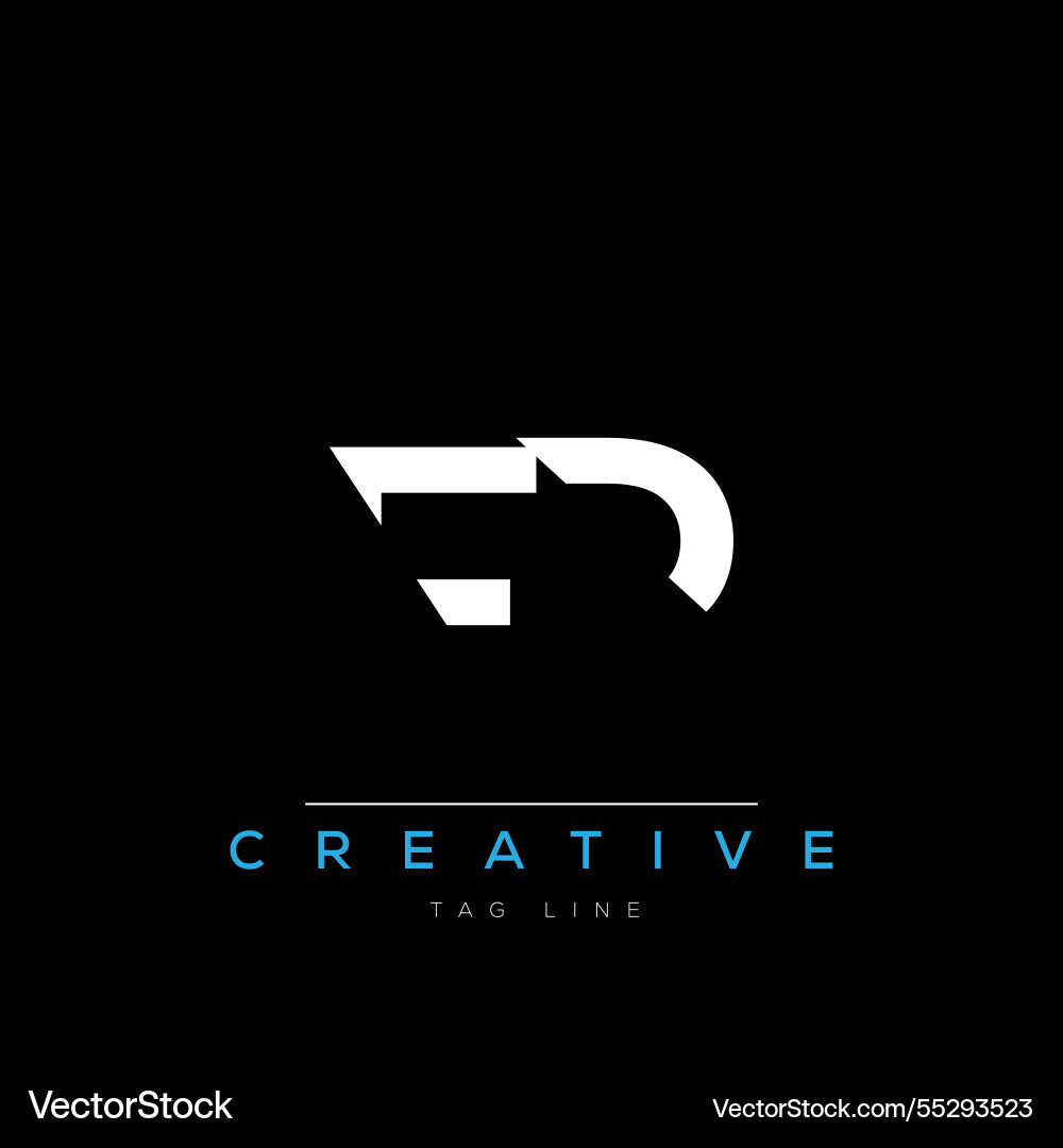 Fr creative monogram logo Royalty Free Vector Image