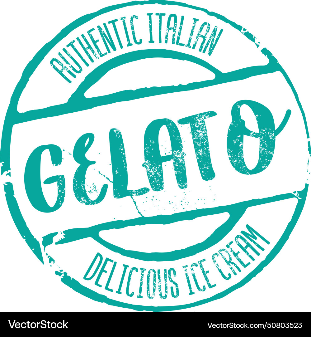 Gelato stamp Royalty Free Vector Image - VectorStock