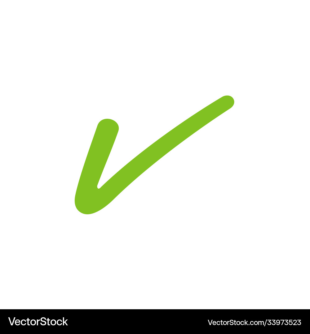 Green tick sign Royalty Free Vector Image - VectorStock