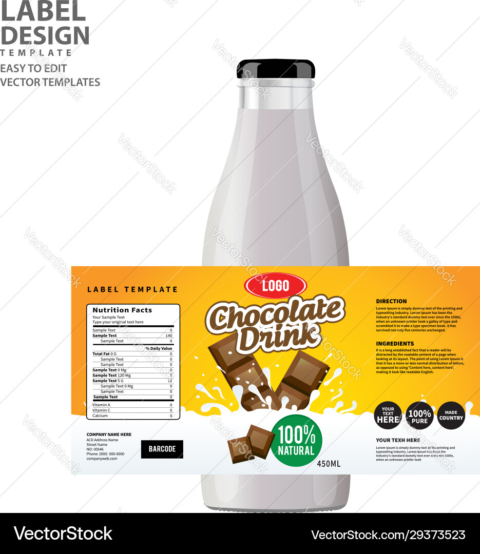 Label and packaging template design Royalty Free Vector