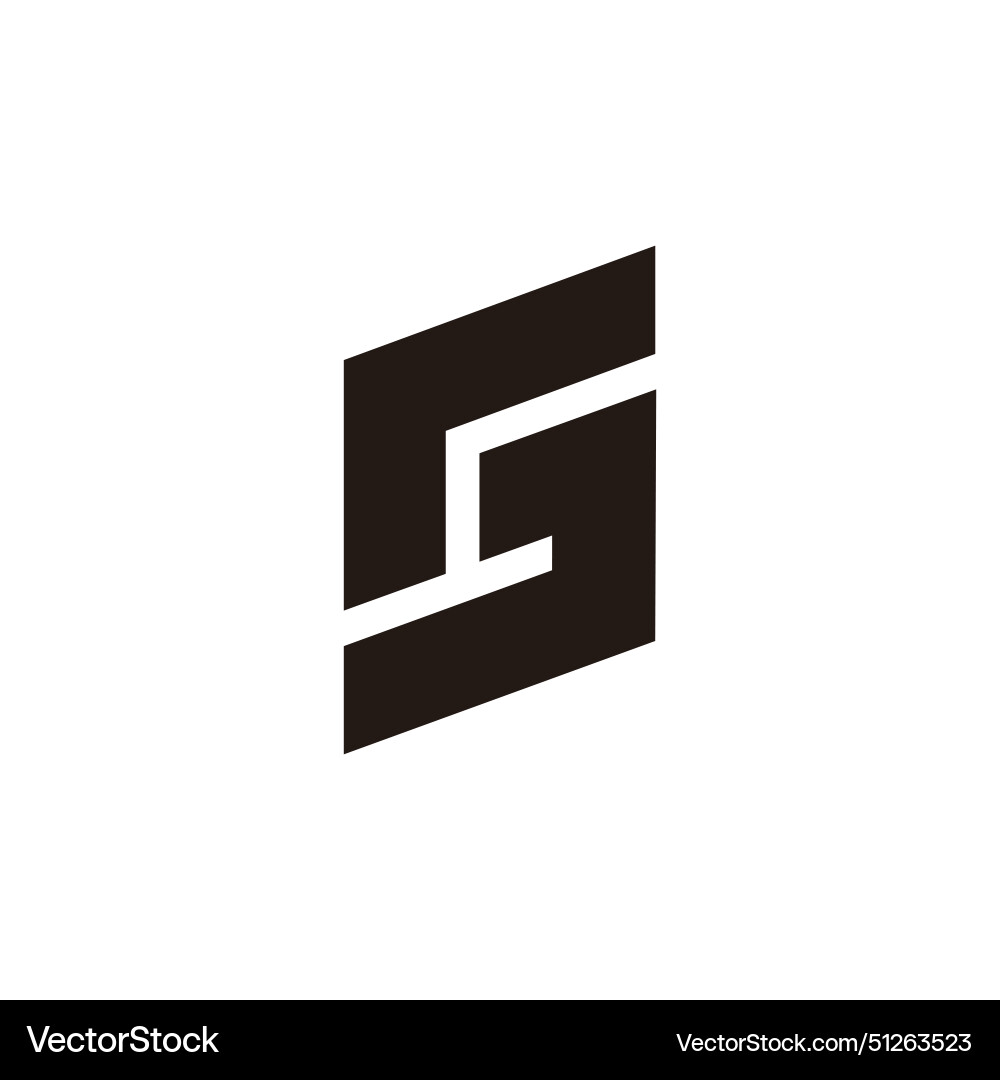 Letter sg abstract dimension simple geometric logo