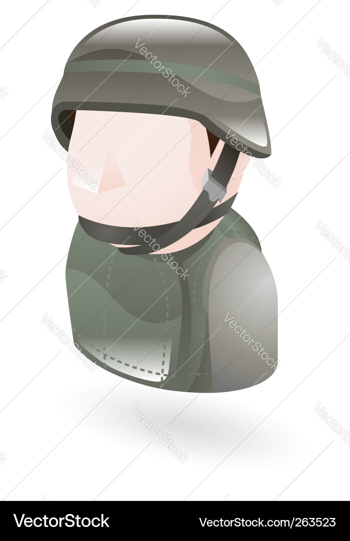 Modern soldier Royalty Free Vector Image - VectorStock