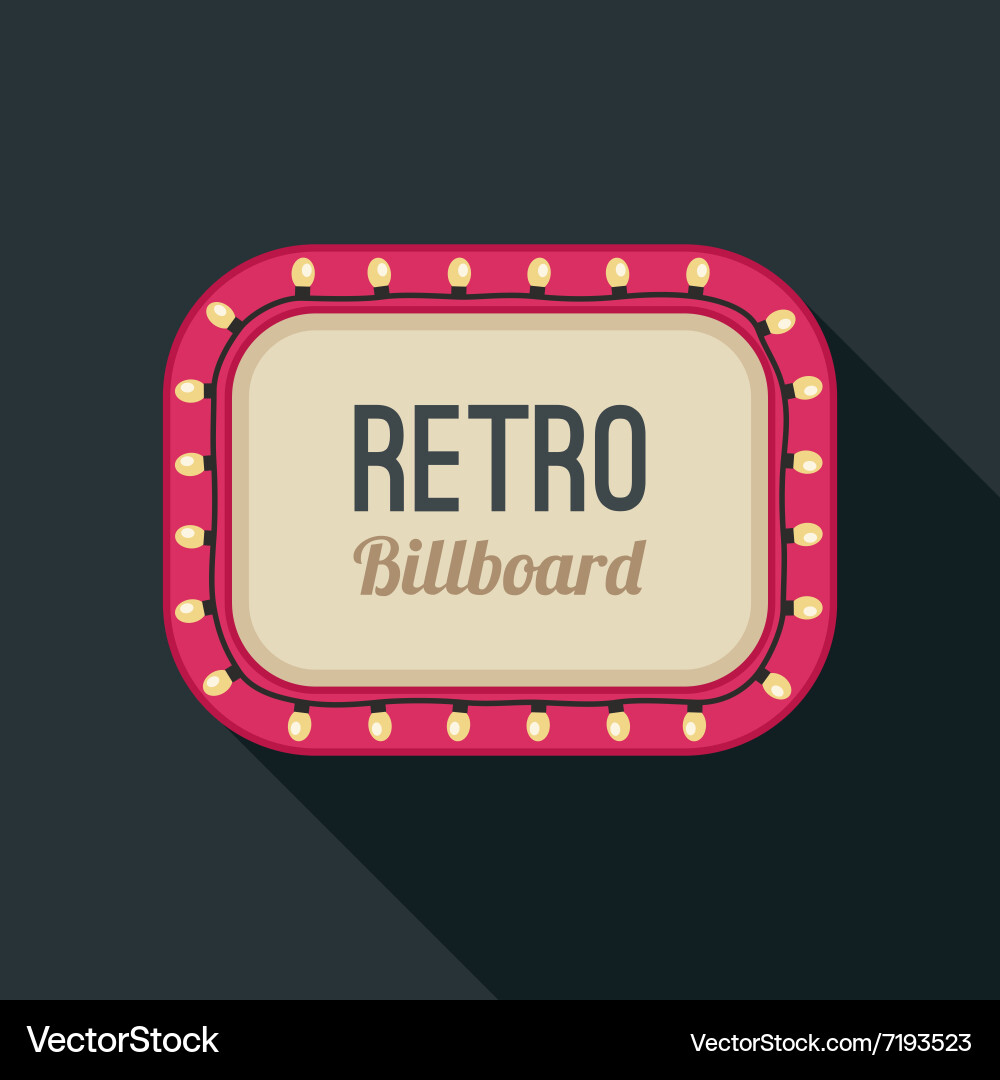 Retro light frame Royalty Free Vector Image - VectorStock