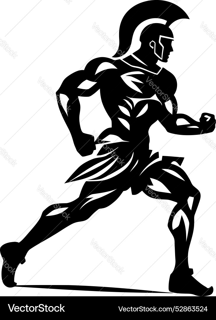 Agile Arena Champion Gladiator Emblem Design Vector Image