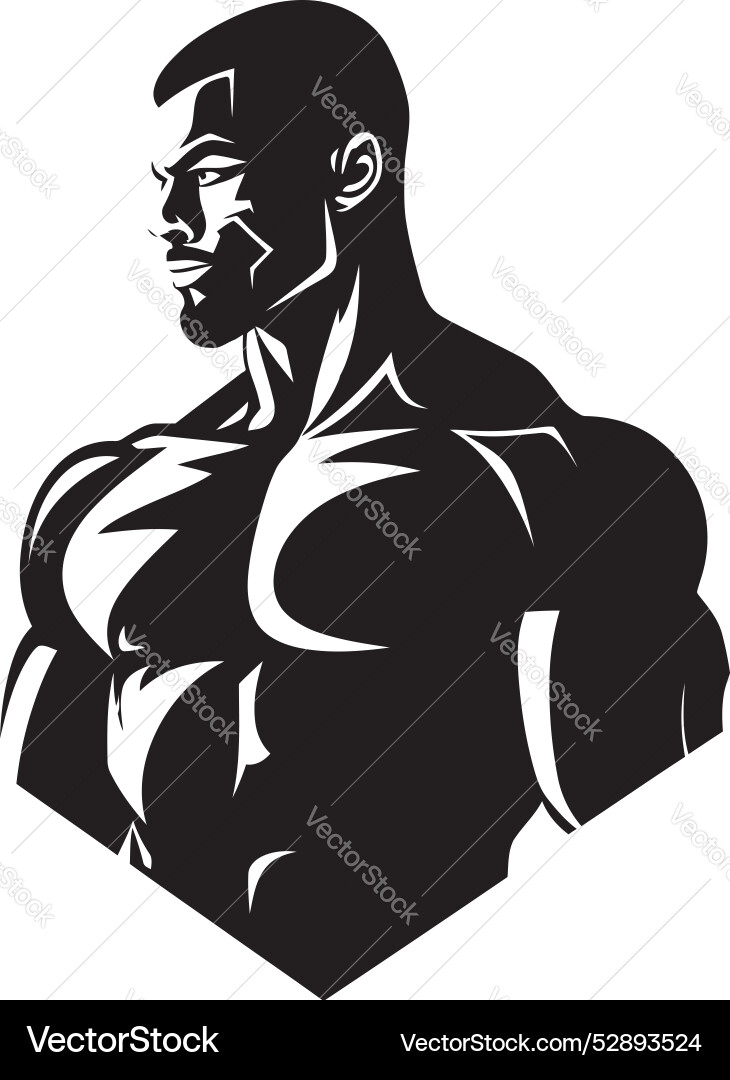 Black bodybuilder mastery muscle craft dynamic Vector Image