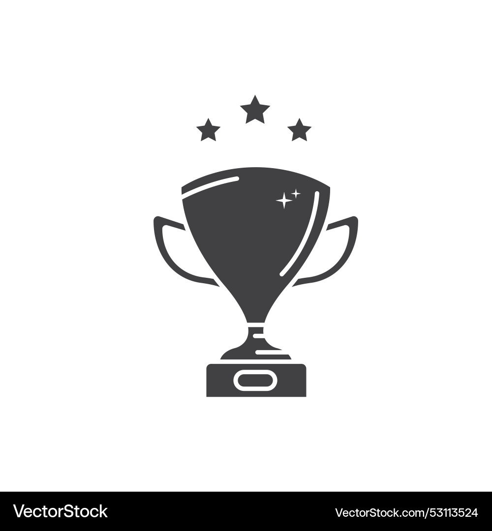 Black trophy icon element design template Vector Image