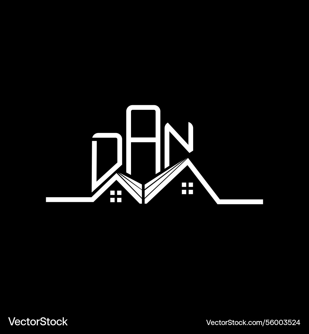 Dan real state logo design dan simple and modern Vector Image