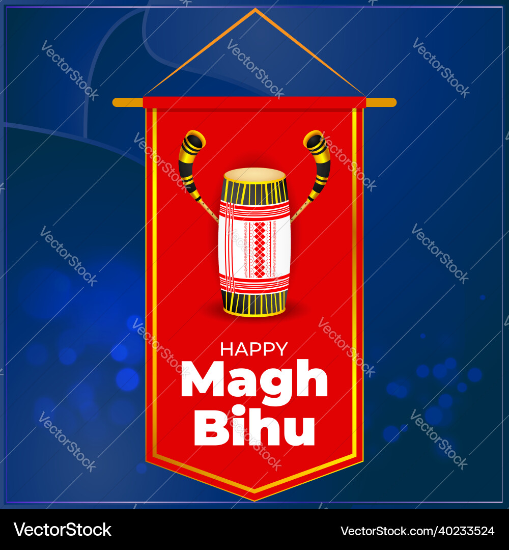 Magh bihu Royalty Free Vector Image - VectorStock